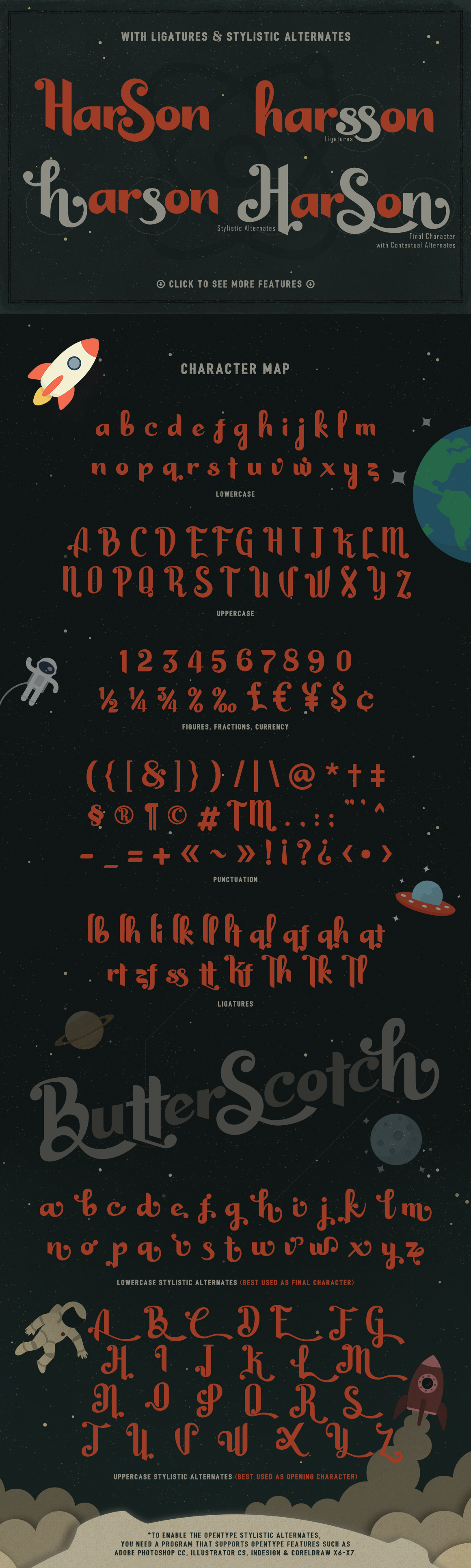 Harson: Inter-Galactic Typeface, Fonts | GraphicRiver